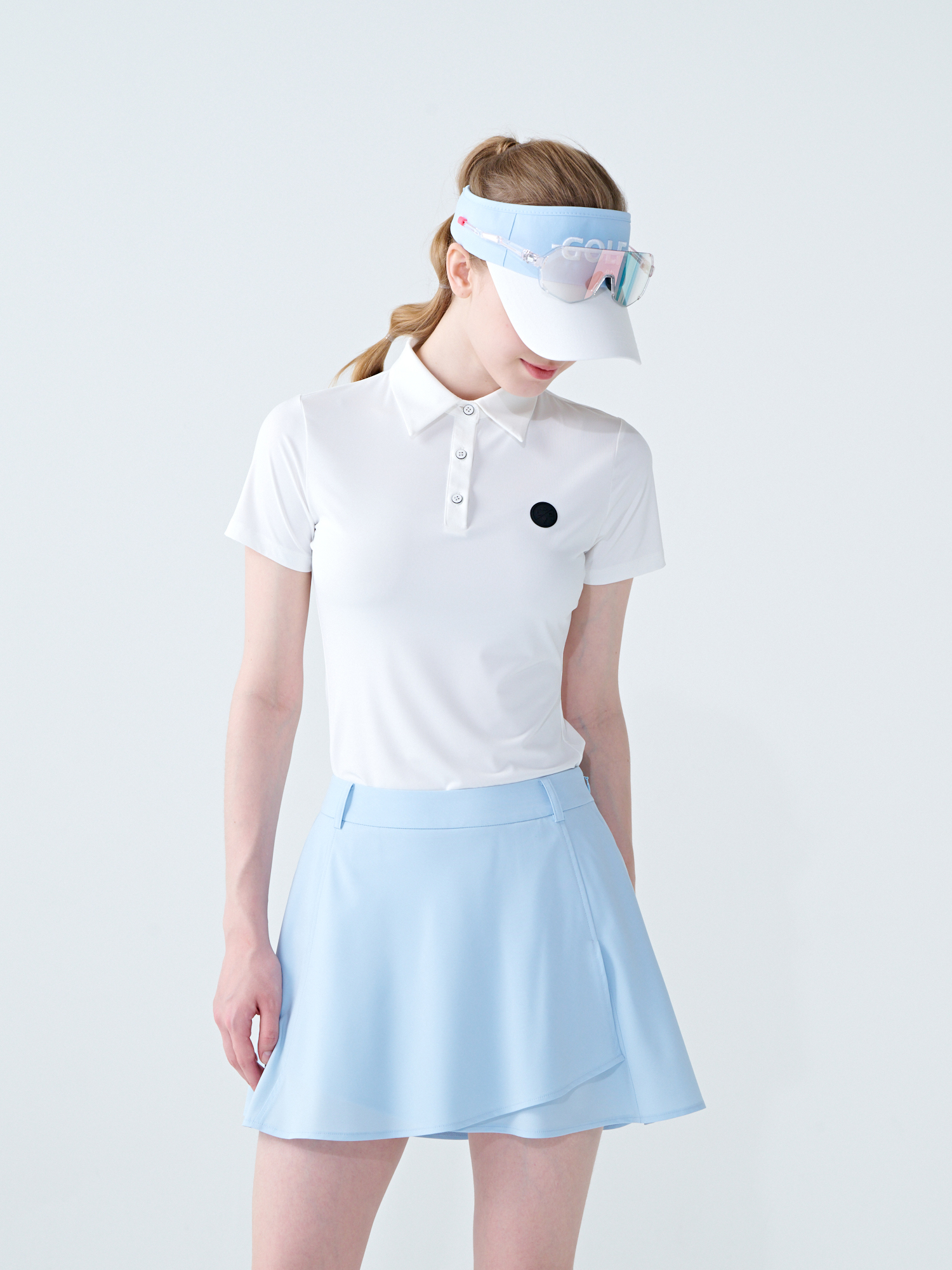 LAP flared skirt 랩플레어 스커트 BL - 버킷스토어