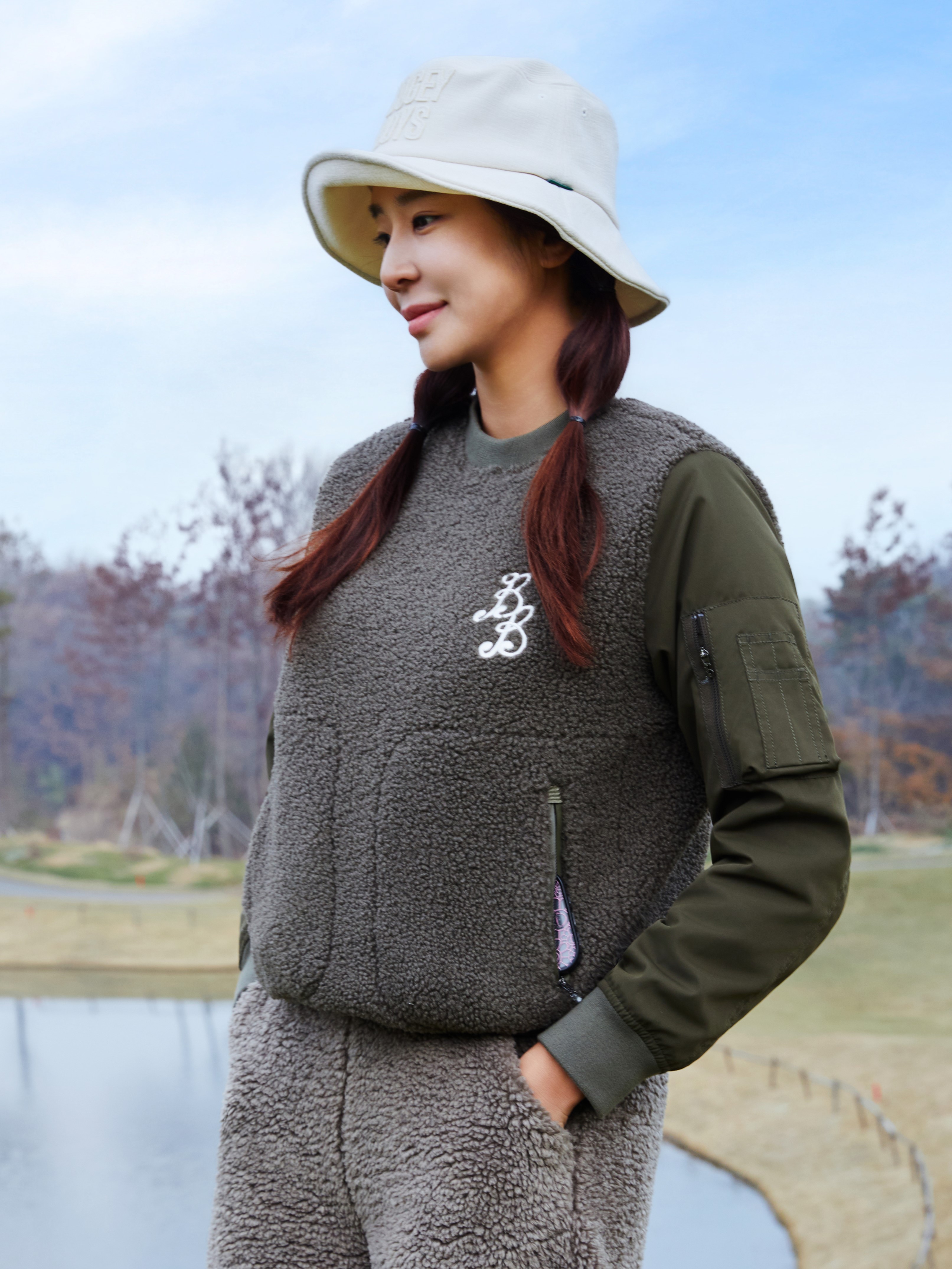 BB MA-1 UNISEX TEDDY SHIRT_KHAKI - 버킷스토어